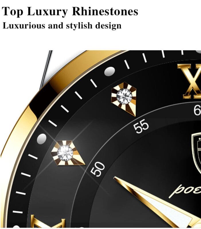 POEDAGAR 836 Stainless Stain Men Watch Stainless Stain Business Quartz ...