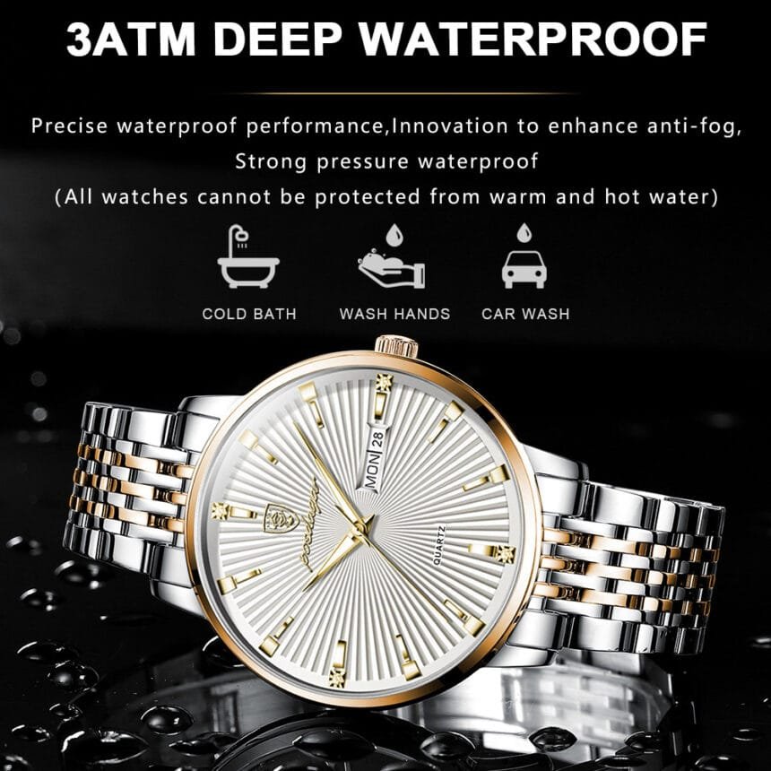 POEDAGAR Fashion Luxury Men Watch Waterproof Luminous Date&Week Quartz ...