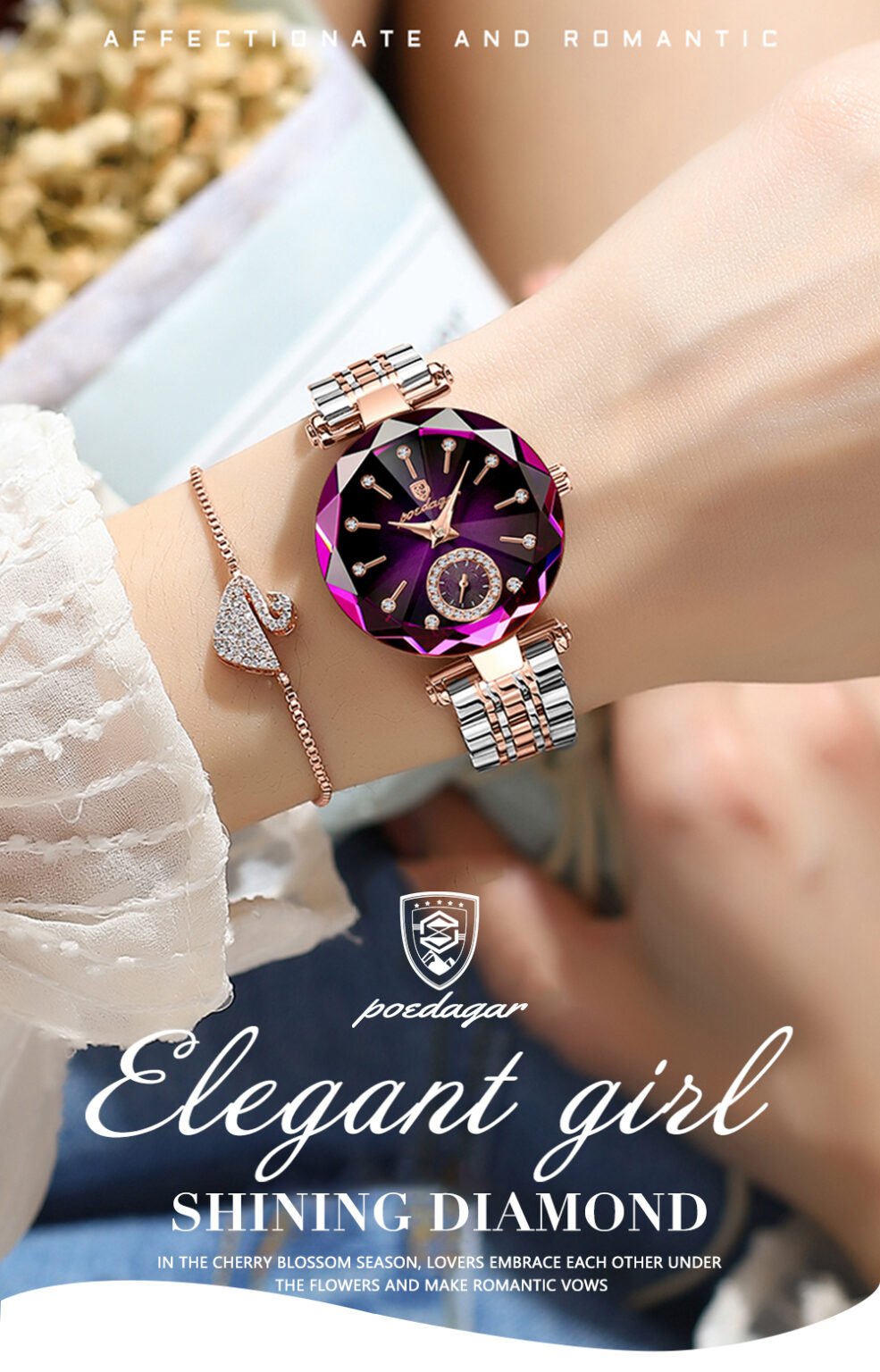POEDAGAR 719 Ladies Watches Luxury Top Brand Stainless Steel Waterproof ...