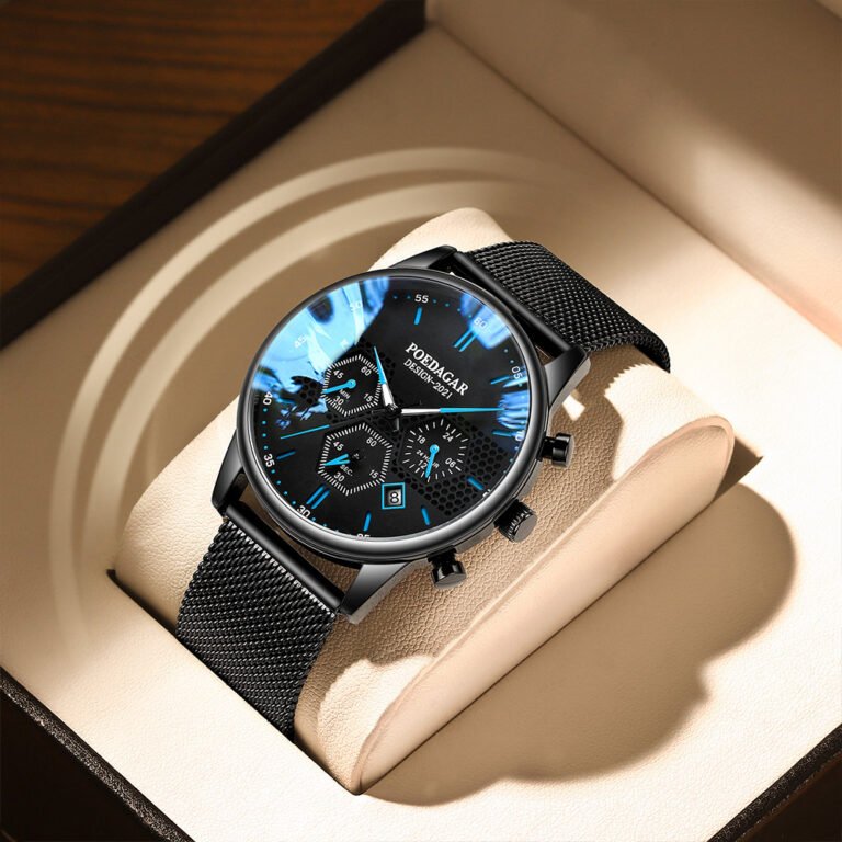 POEDAGAR 615 Luxury Business Man Wristwatch Waterproof Luminous Date ...