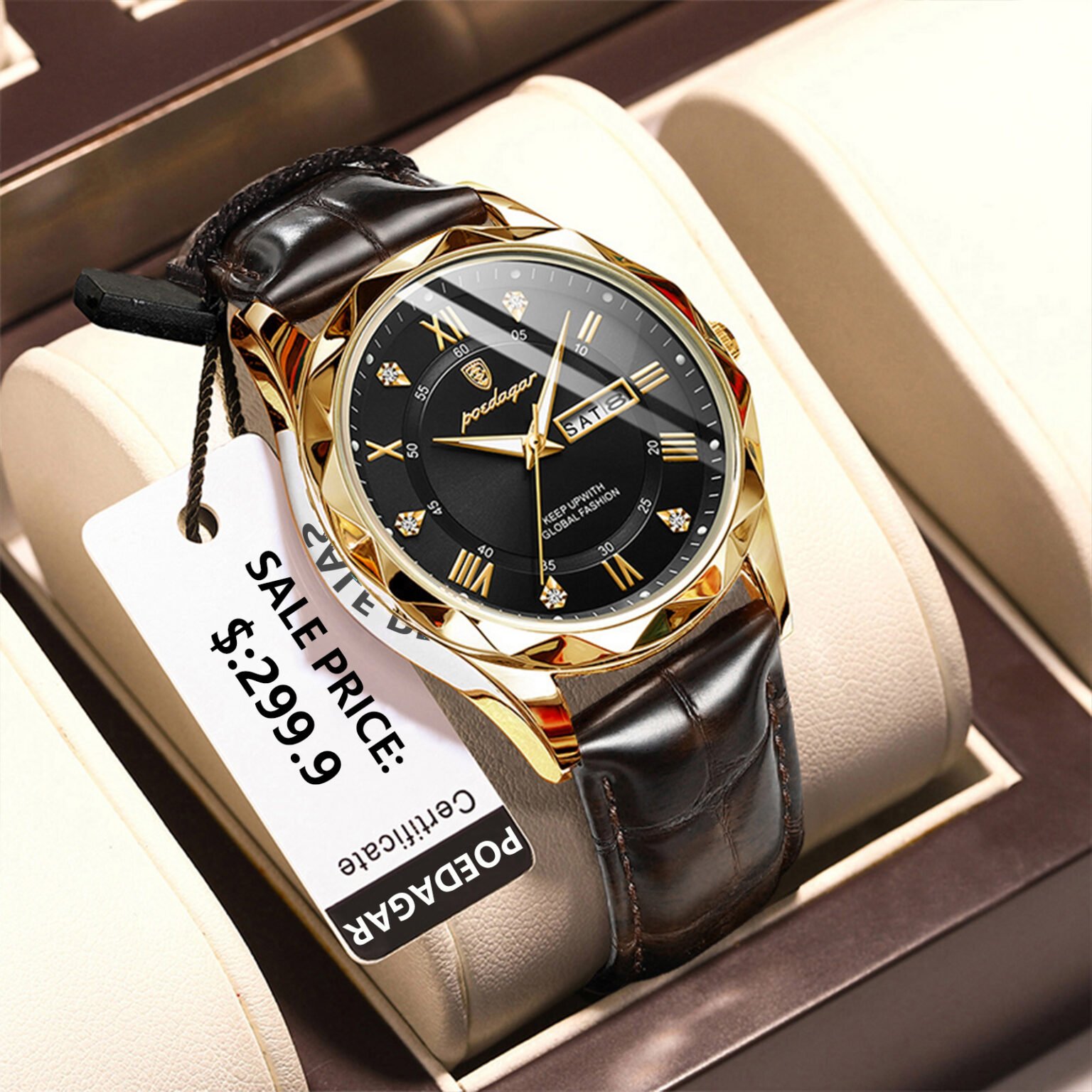POEDAGAR 924 Men’s Stainless Steel Quartz Watch | Official Store