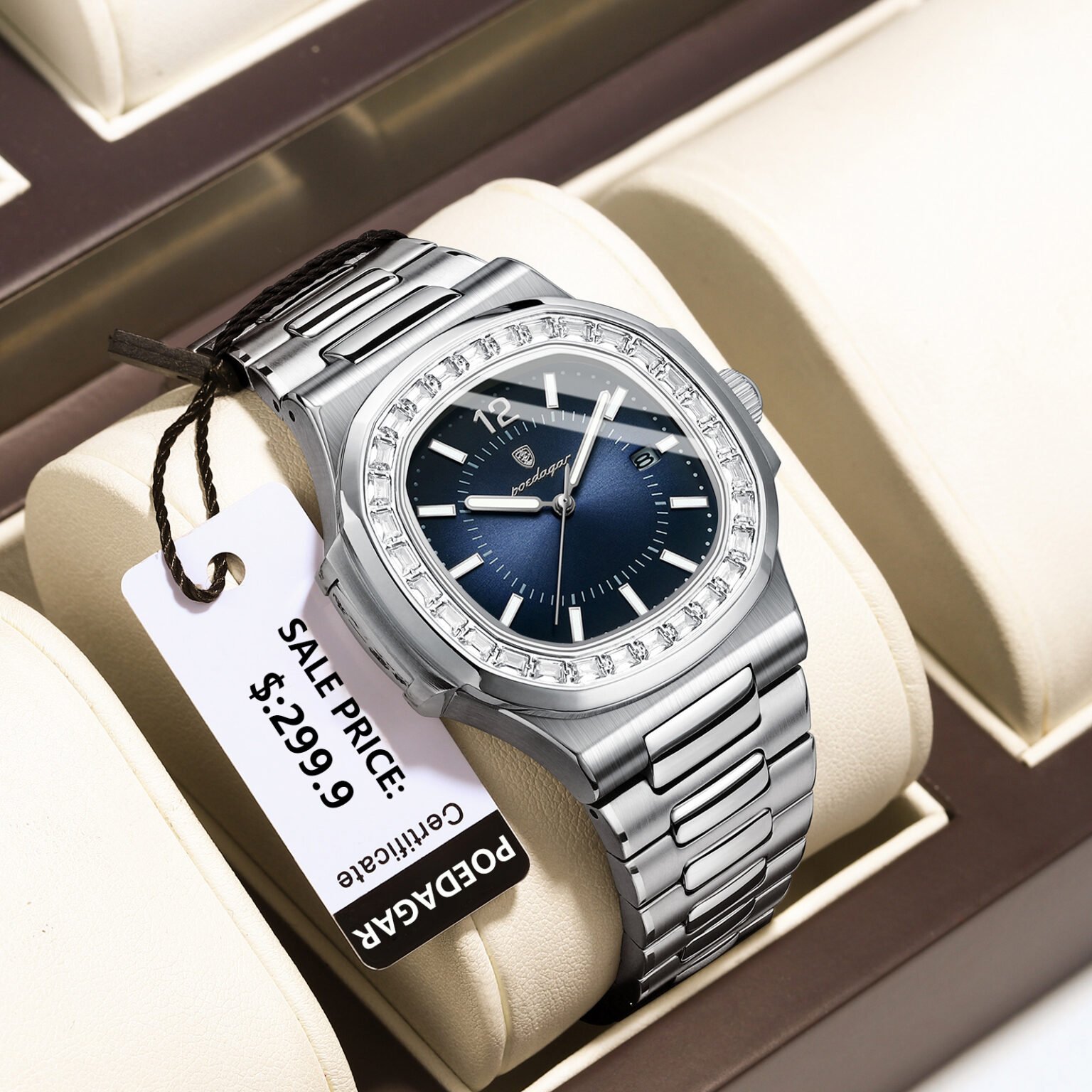 POEDAGAR 924 Men’s Stainless Steel Quartz Watch | Official Store