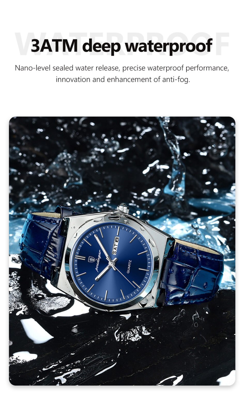 POEDAGAR 930 Luxury Watch for Men Leather Man Wristwatch Quartz Clock ...