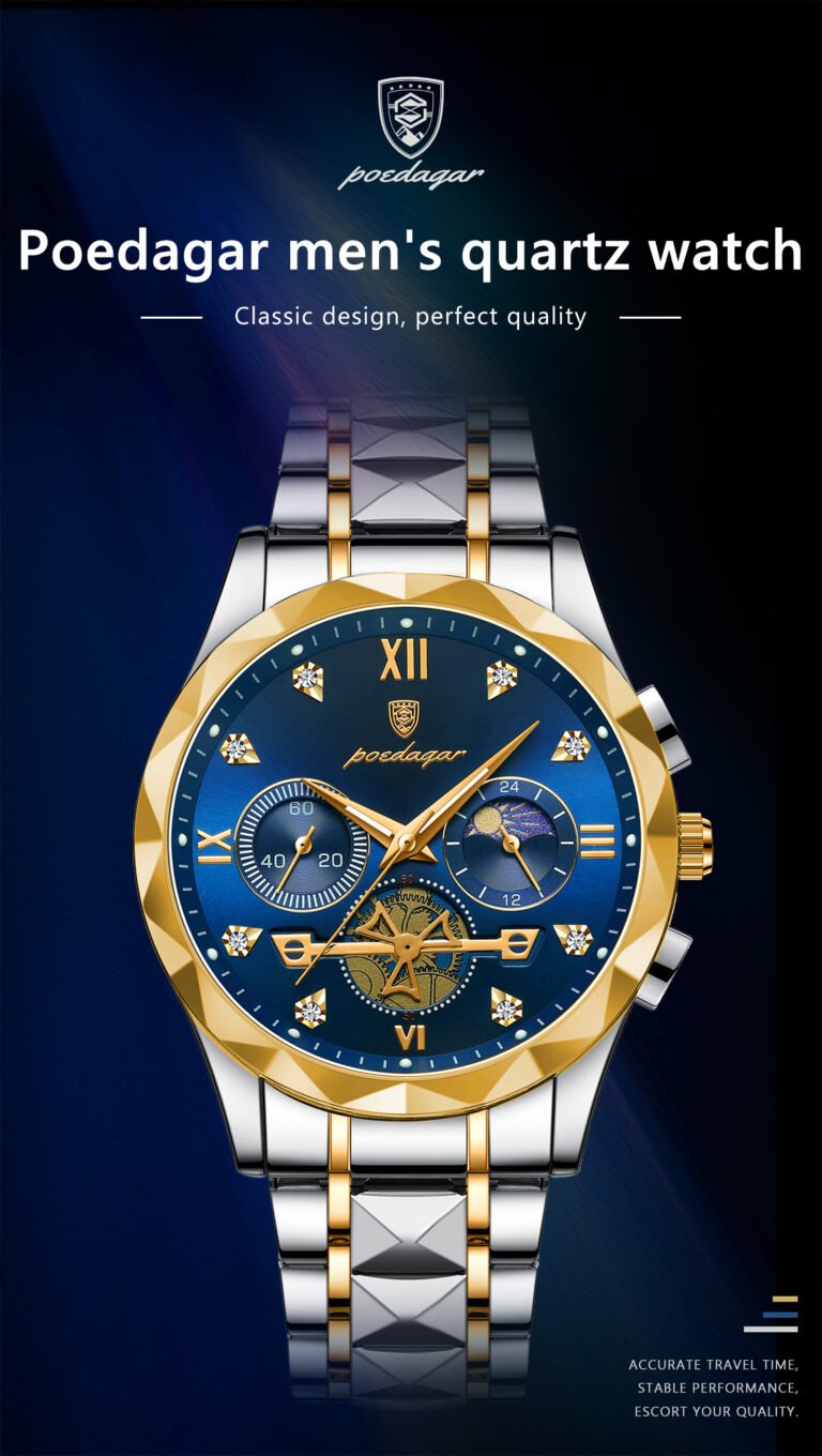 POEDAGAR 996 Luxury Man Wristwatch Waterproof Luminous Chronograph ...