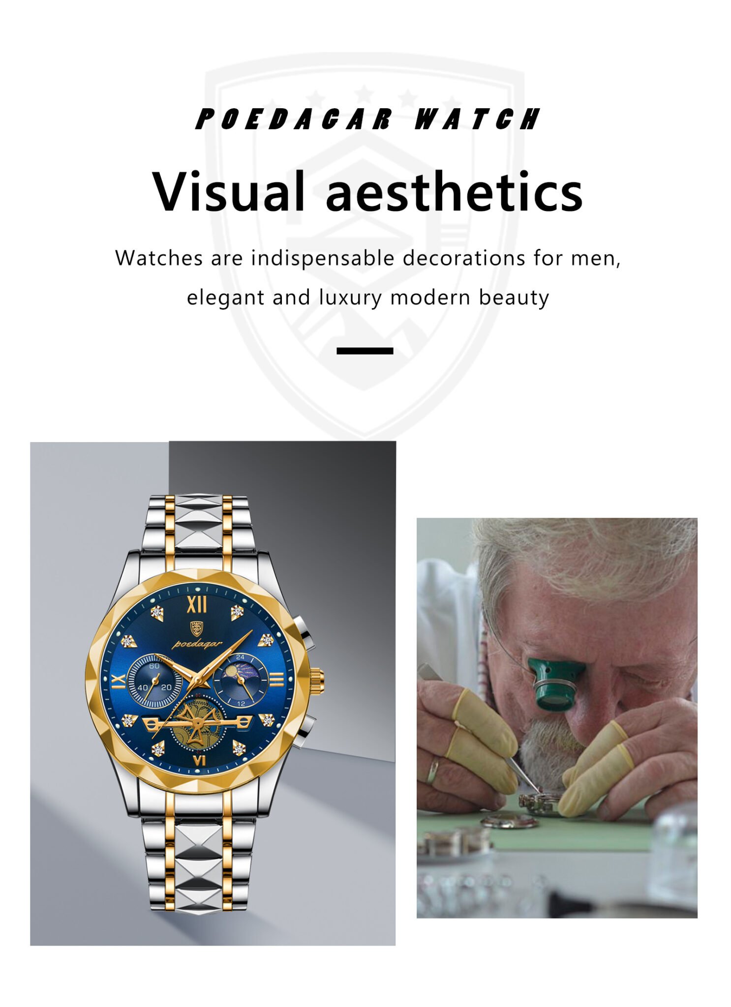 POEDAGAR 996 Luxury Man Wristwatch Waterproof Luminous Chronograph ...