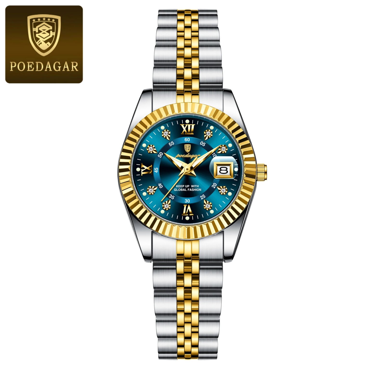 POEDAGAR 780 Luxury Elegant Watch for Women Waterproof Luminous Date ...