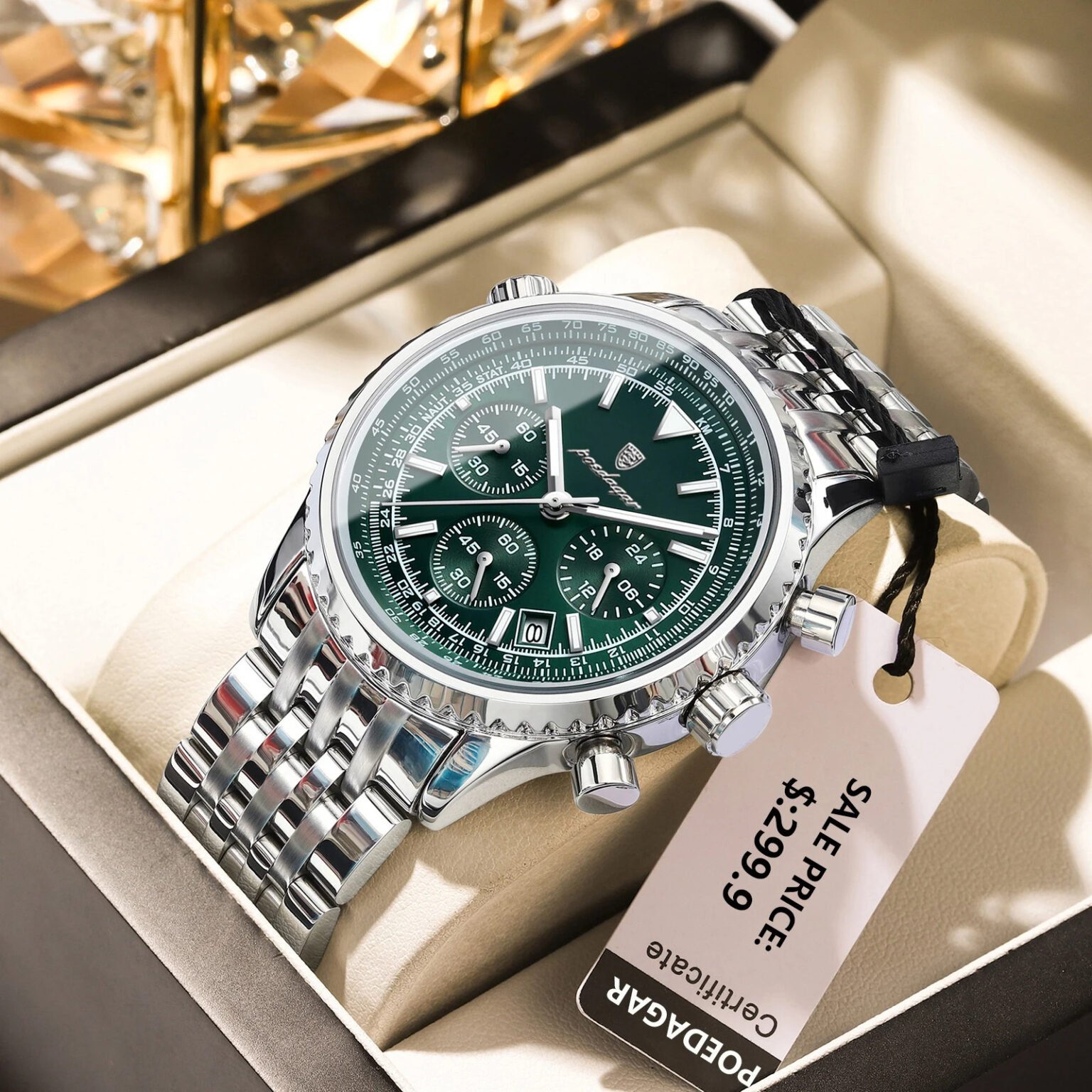POEDAGAR 960 Luxury Watch for Men Waterproof Luminous Date Chronograph ...