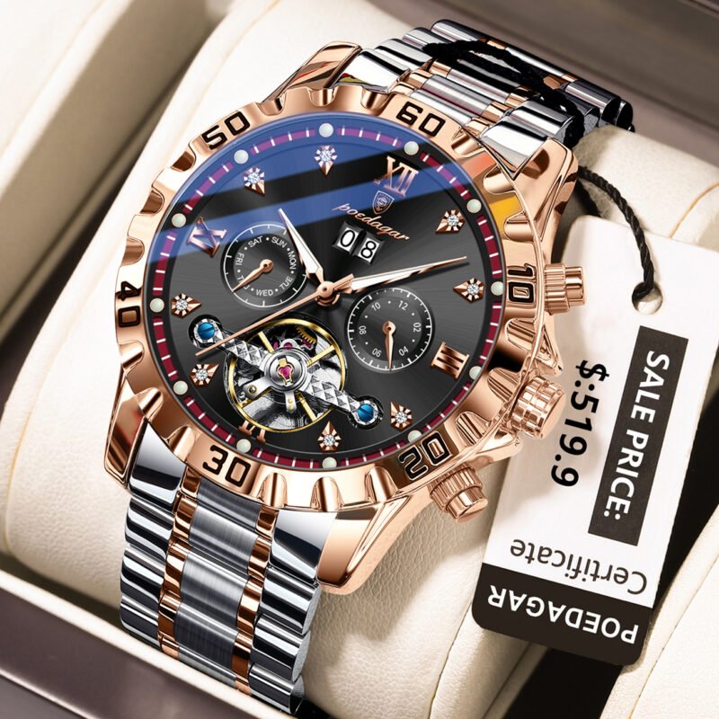 POEDAGAR 1418 Men’s Automatic Mechanical Watch – Original Synthetic ...