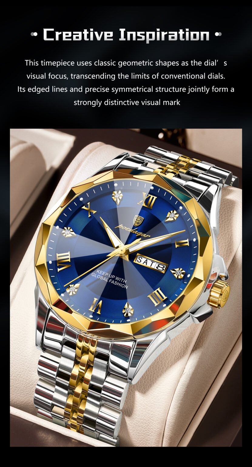 POEDAGAR 698 Fashion Luxury Men Watch Top Original Waterproof Luminous ...